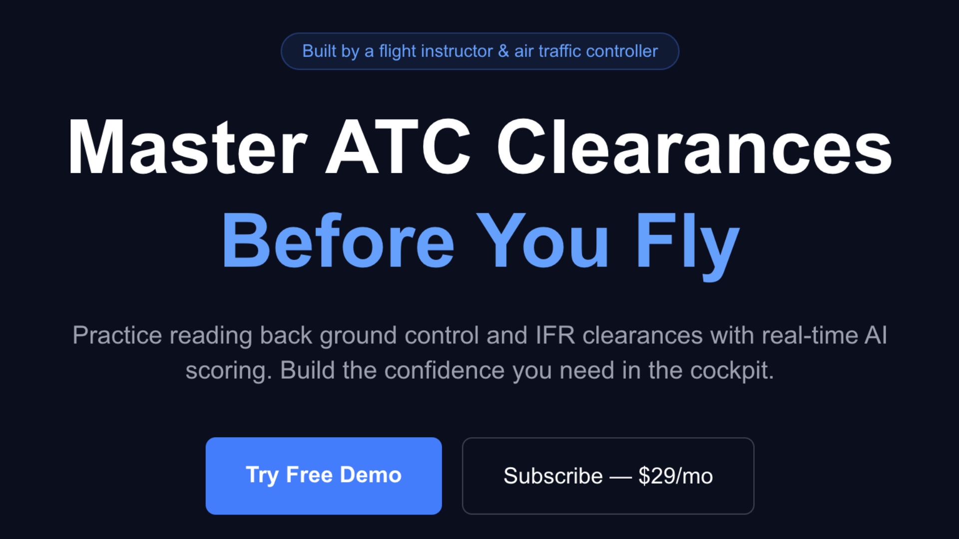 ATC Clearance Trainer — Practice ATC Calls & Clearances for Pilots